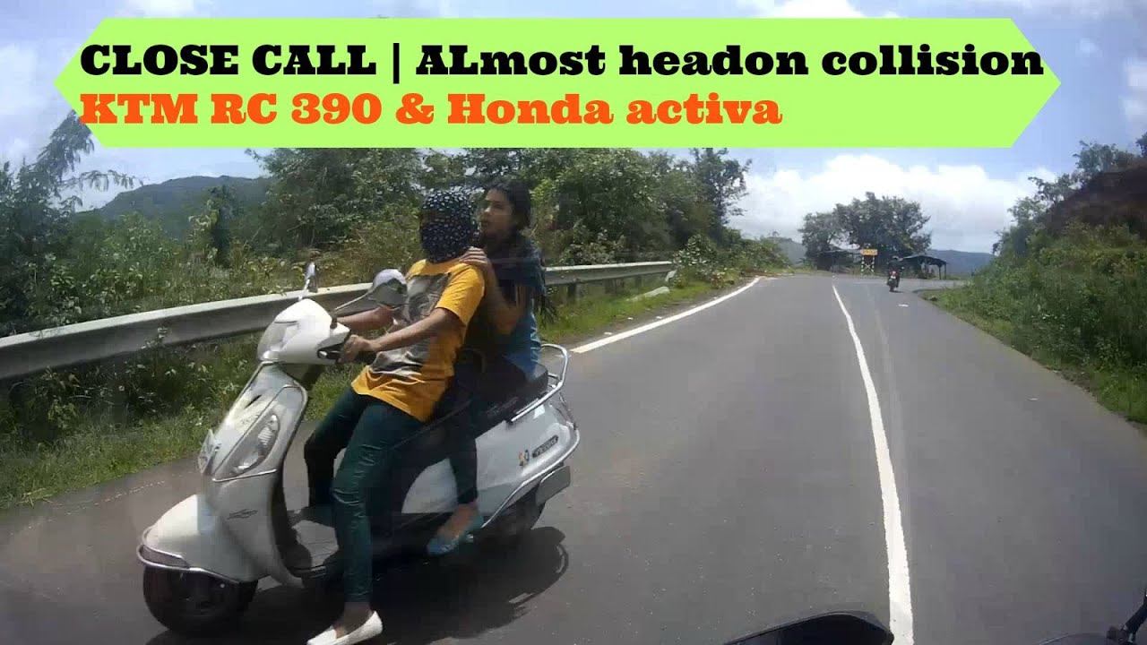 Close call | | Girls riding Honda activa | KTM RC390 | - YouTube