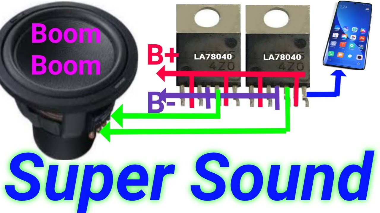 Audio amplifier project, LA78040 - YouTube