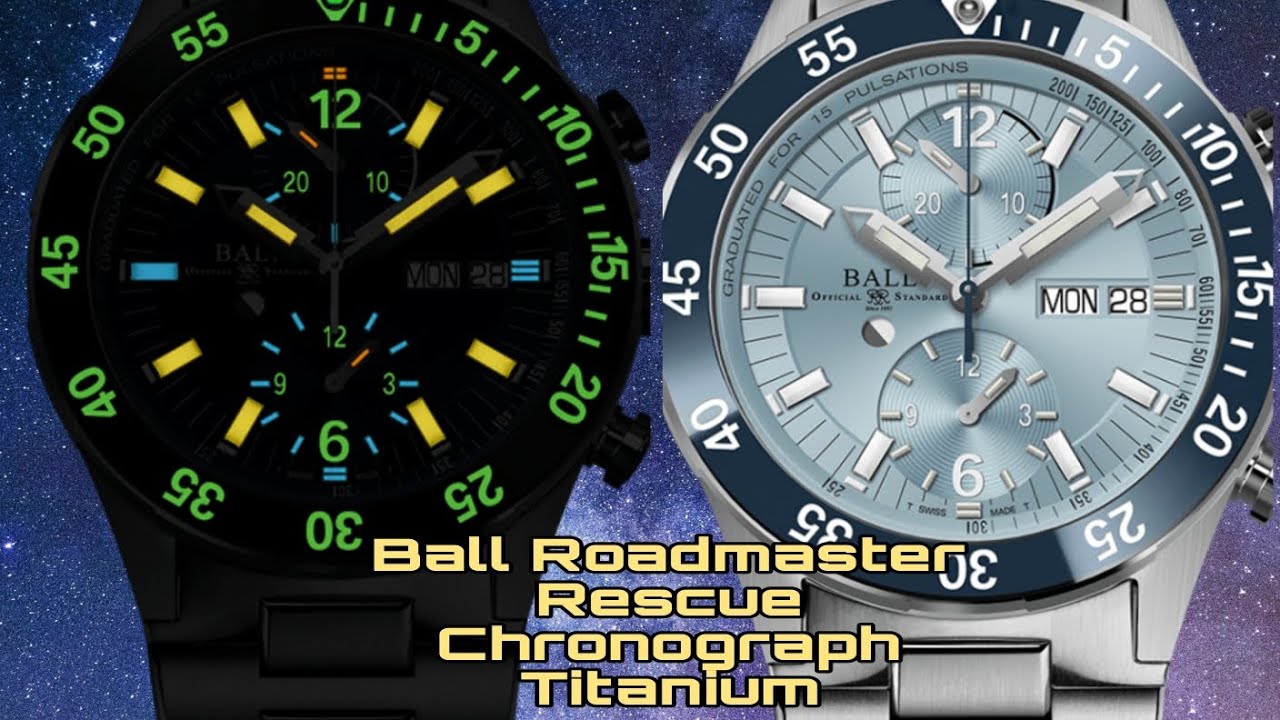 Ball Roadmaster Rescue Chronograph Ice Blue Dial Titanium - YouTube