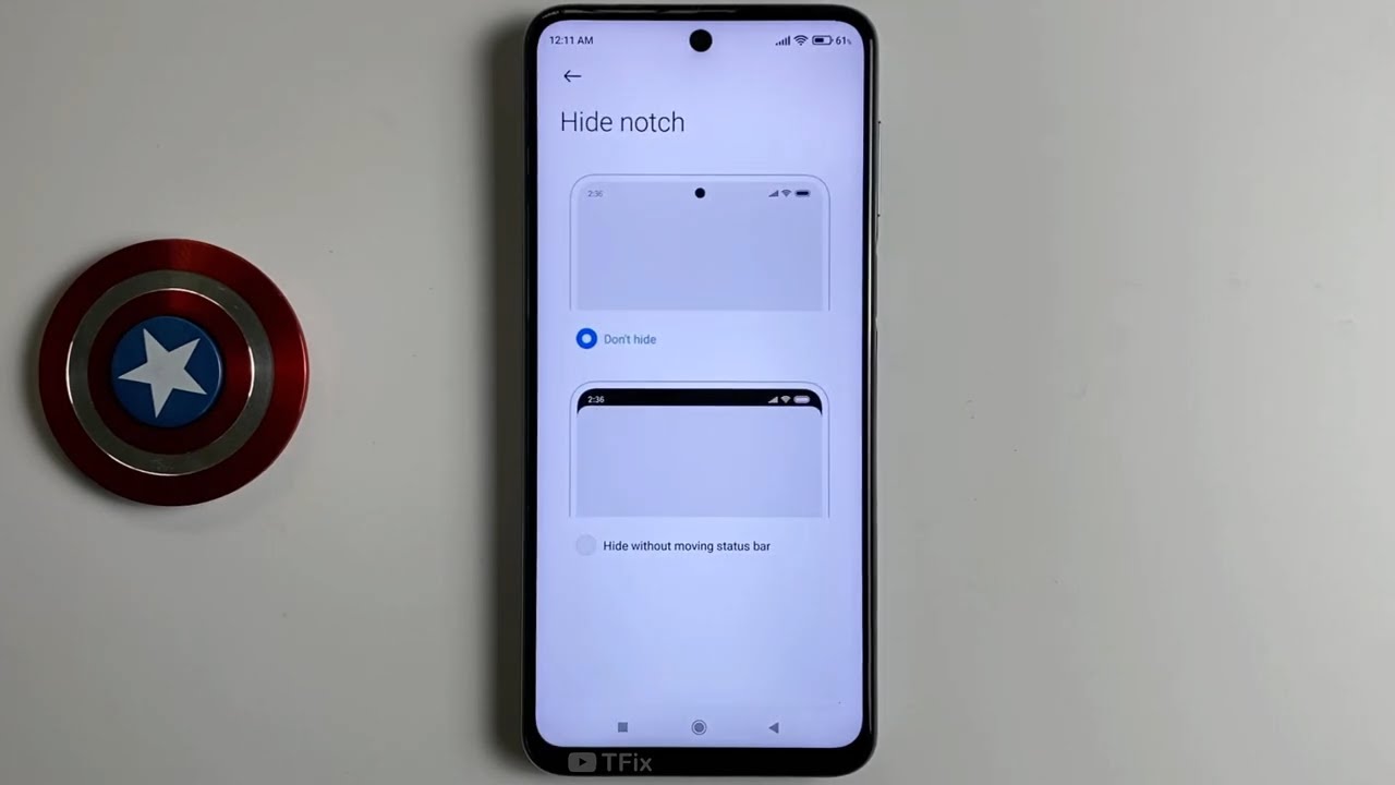 Hide notch on Xiaomi Redmi Note 9 Pro Android 11 - YouTube