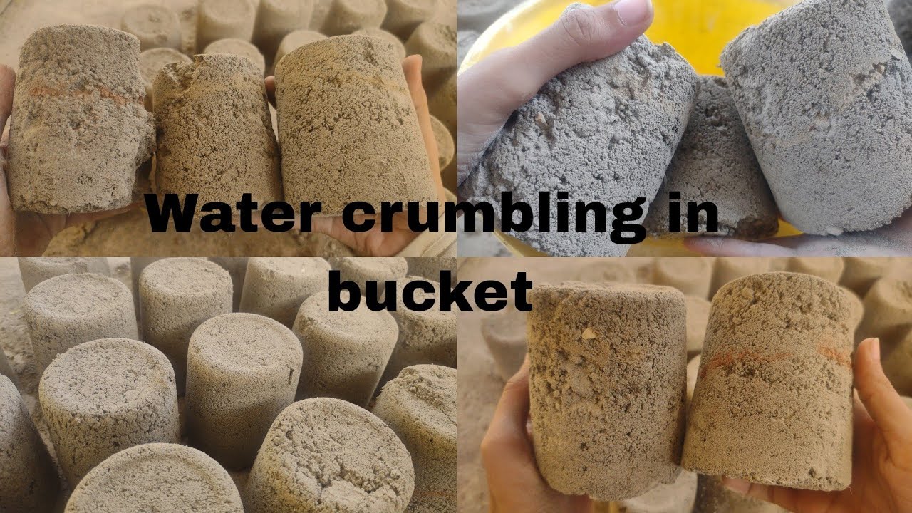 Satisfying | relaxing water crumbling in bucket super soft satisfying ...