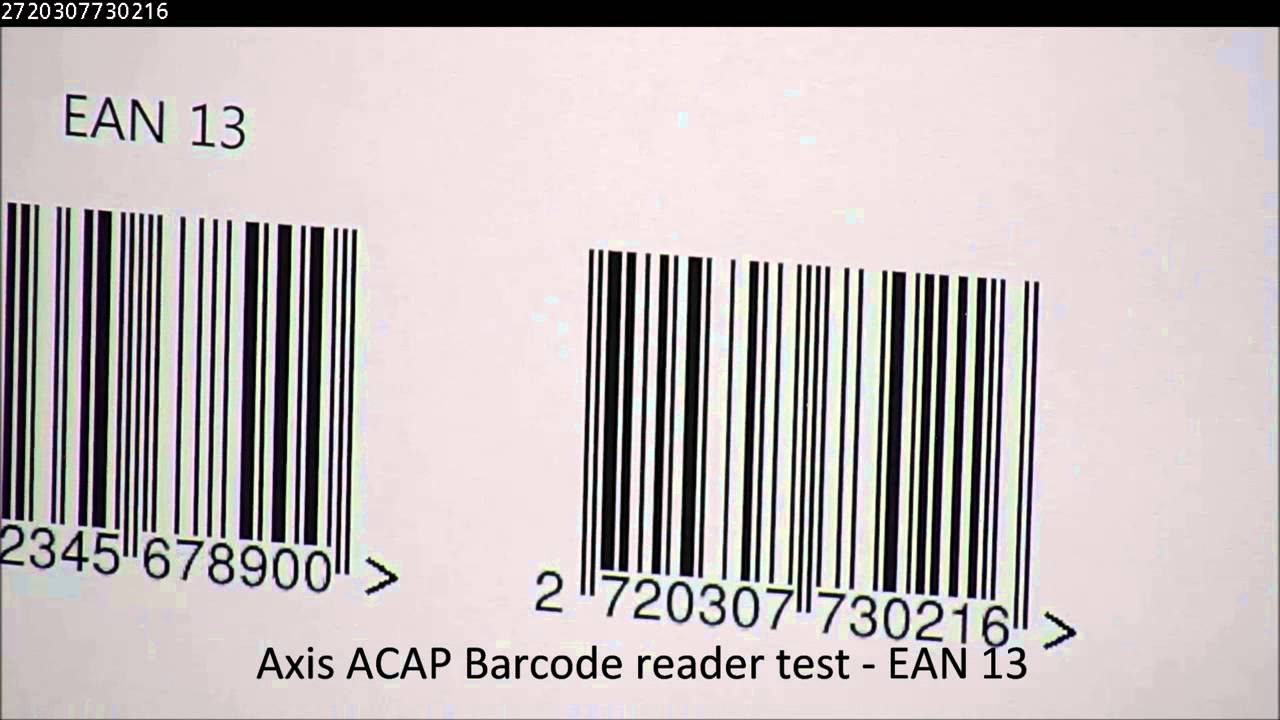 ACAP Barcode reader test - YouTube