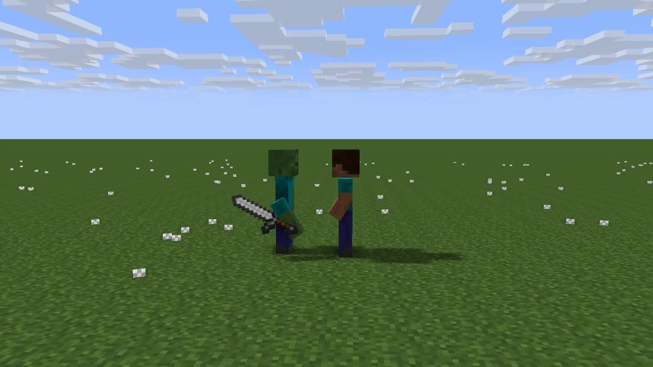 FIRST ANIMATION/STEVE VS ZOMBIE - YouTube