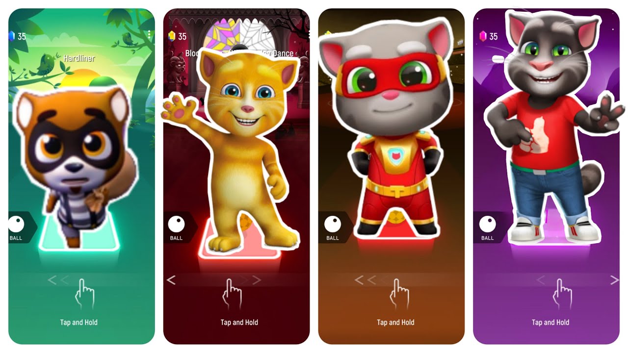 Talking Ben vs Talking Tom Hero Dash Tiles hop - YouTube