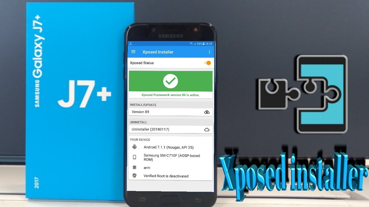 Xposed installer GALAXY J7 PLUS ( SM-C710F ) tanpa TWRP - YouTube
