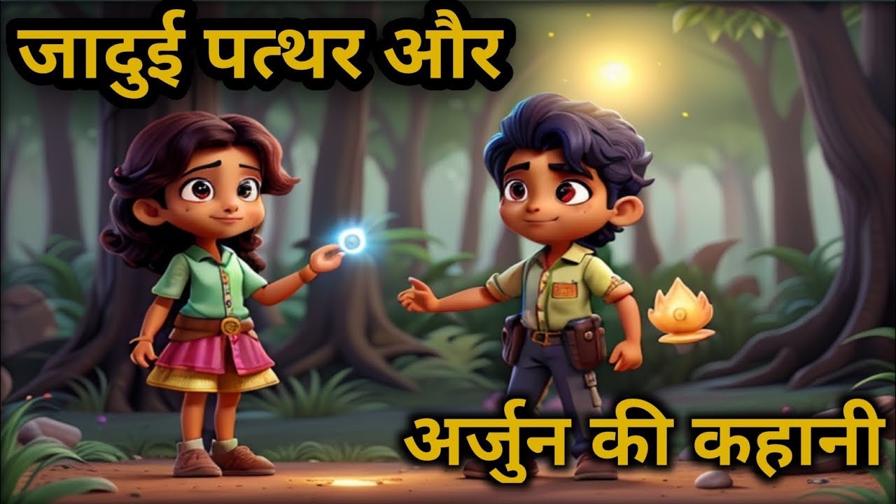 जादुई पत्थर और अर्जुन । Jadui pathar aur arjun । cartoon video। moral ...