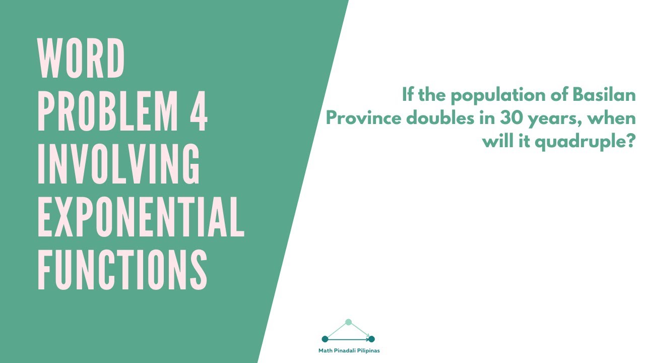 Word Problem Involving Exponential Function - 4 - YouTube