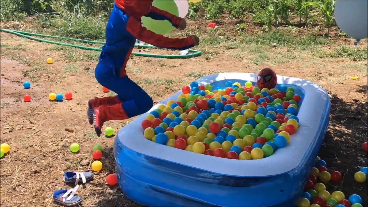 Spiderman in The POOL! Spider Child vs Spiderman Swimming POOL prank ...