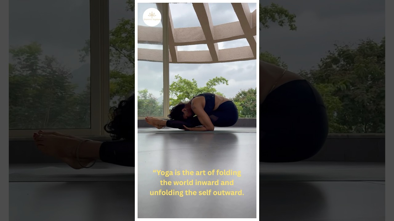 “Yoga is the art of folding the world inward and unfolding the self ...