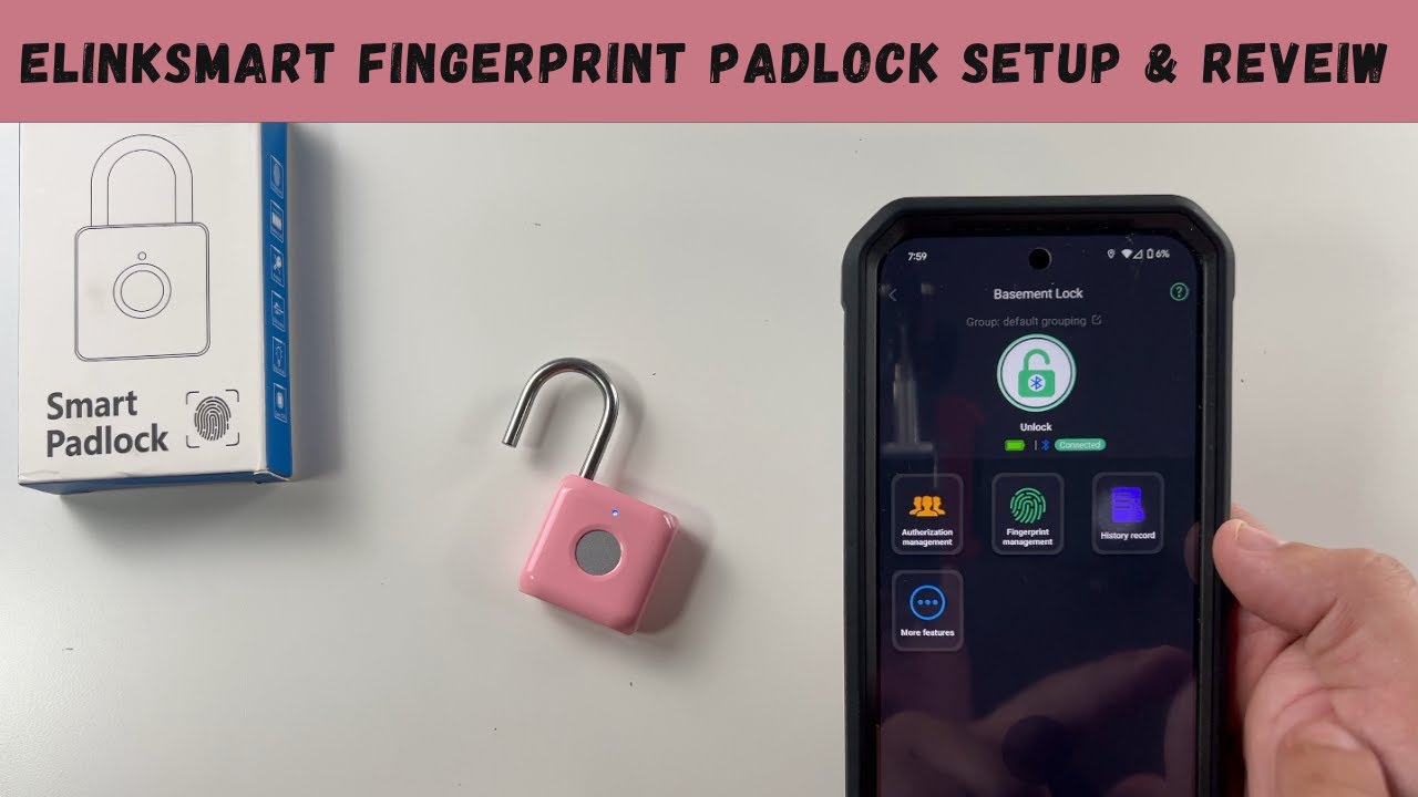 eLinkSmart Fingerprint Padlock Setup & Review - YouTube