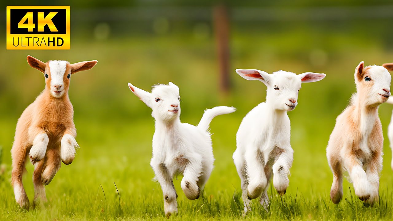 Young Wild Animals With Relaxing Music (Colorfully Dynamic), Baby ...