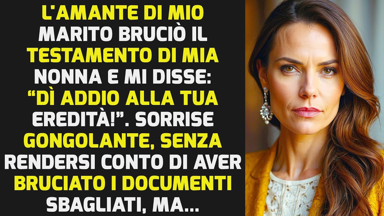 L'amante Di Mio Marito Ha Bruciato Il Testamento Di Mia Nonna Davanti A ...
