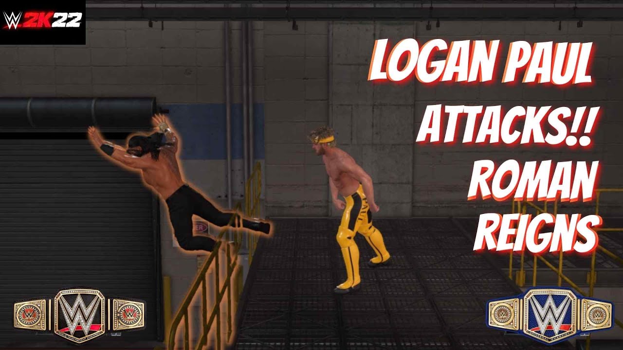 Logan Paul Attacks Roman Reigns In The Backstage Area 🔥🔥!!! - YouTube