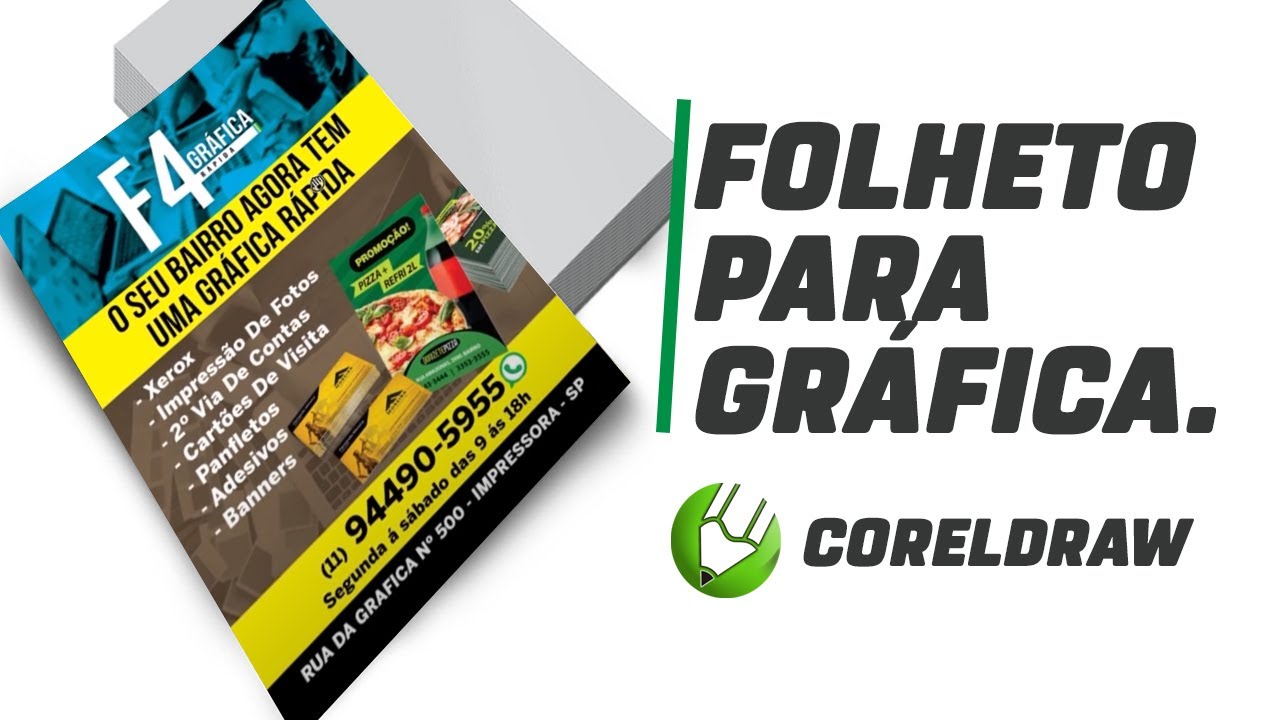 Como fazer um folheto no CorelDraw para Gráfica Rápida - YouTube