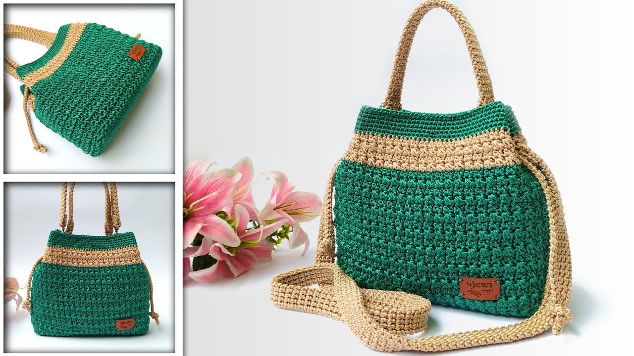 TUTORIAL TAS RAJUT SERUT TERBARU MODEL MODERN – SIMPEL DAN MUDAH UNTUK ...