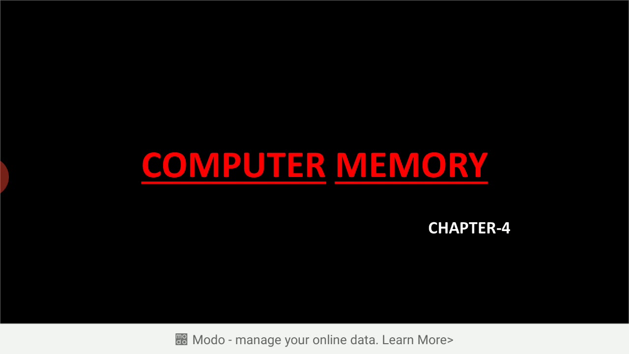 Computer Memory Class 4 Part 1 Of 2 YouTube Computer Memory Class 4 Part 1 Of 2 YouTube