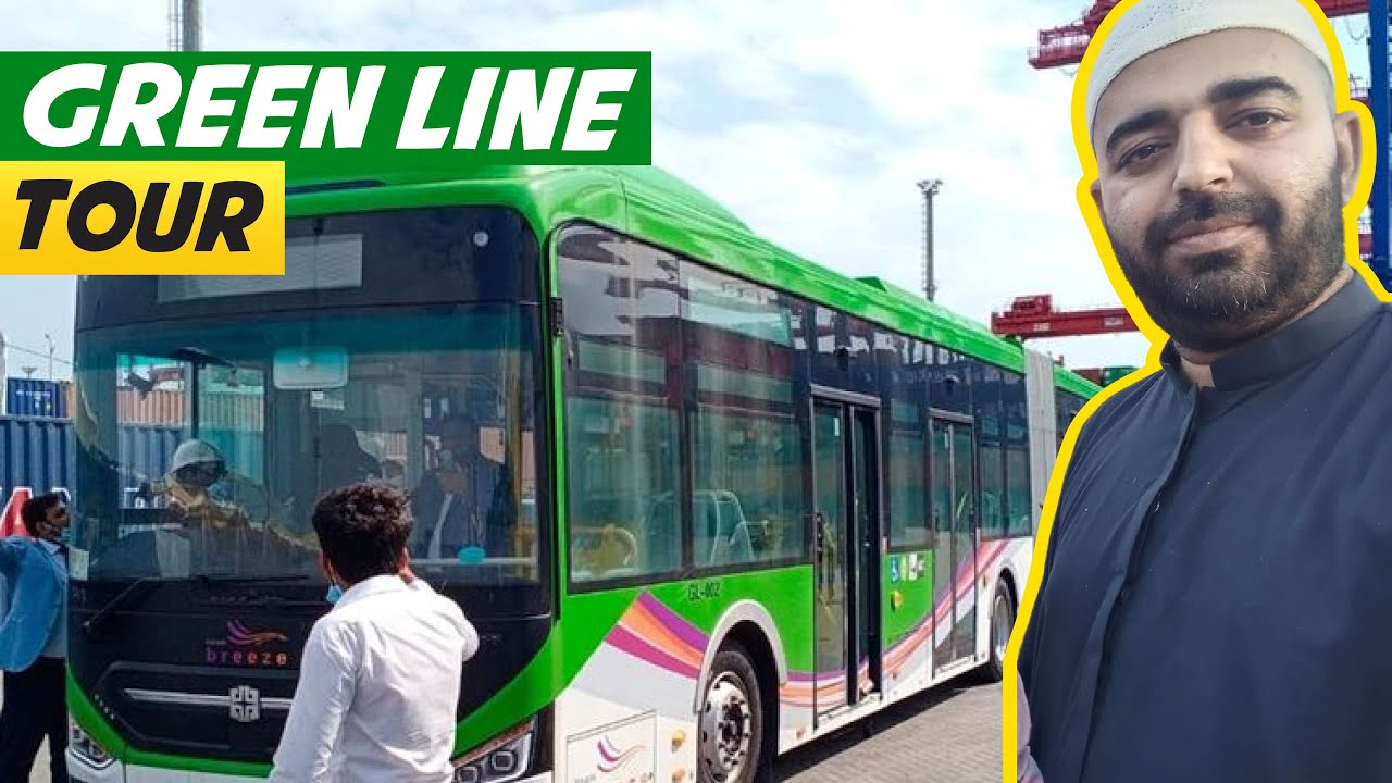 Green Line Bus Karachi ka tour kia | Green Line BRT Bus | Nisar Ahmed ...