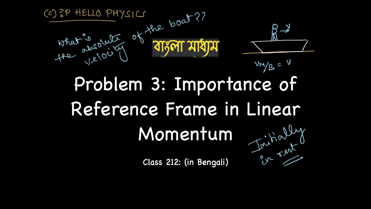 Class 212 Problem 3: Importance of Reference in Linear Momentum (in ...