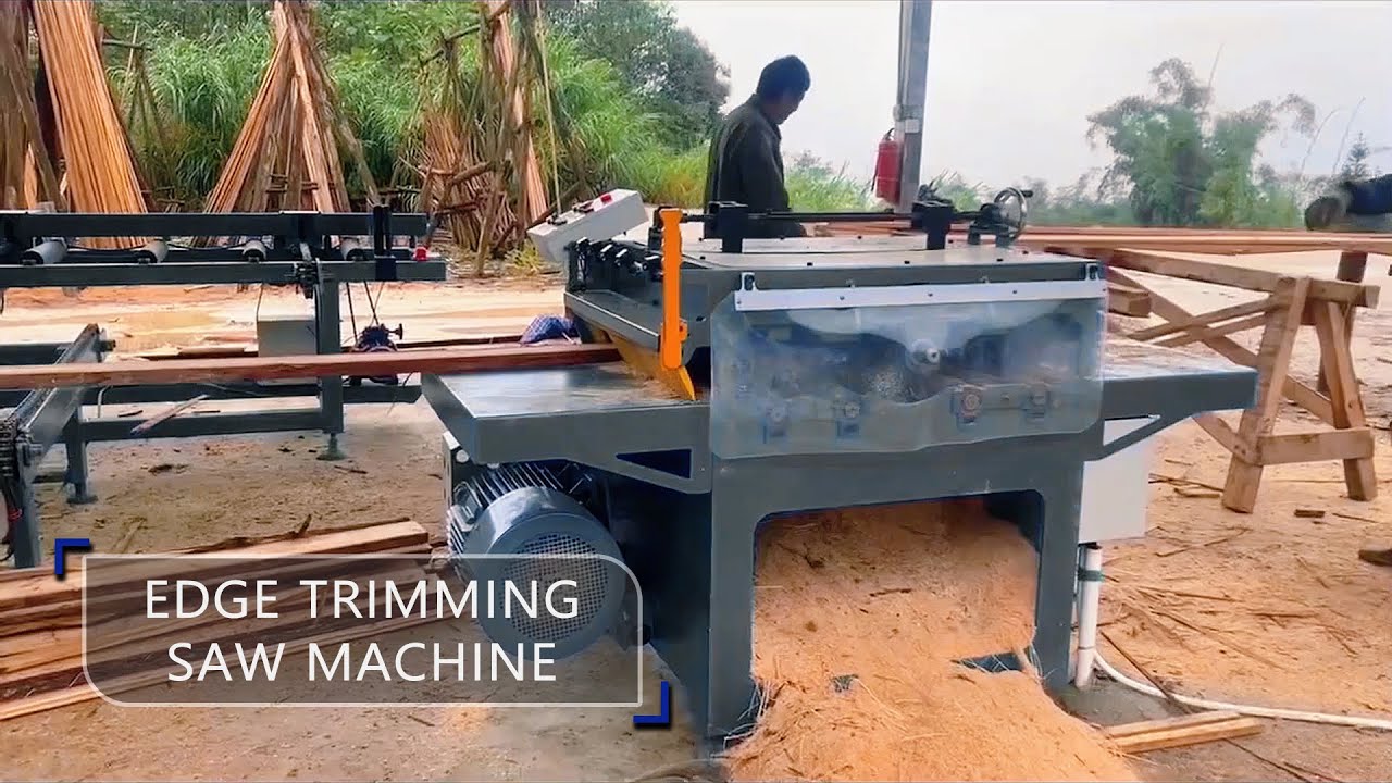 Full-Automatic Wood Trimming Saw: Square Woods Multiple Rip Saw Can ...
