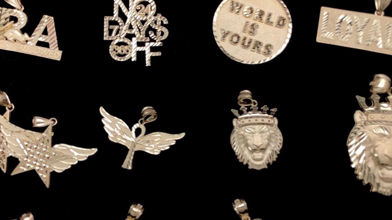 10K Solid Gold New Pendants | Yellow Gold Hip Hop Style Charms - YouTube