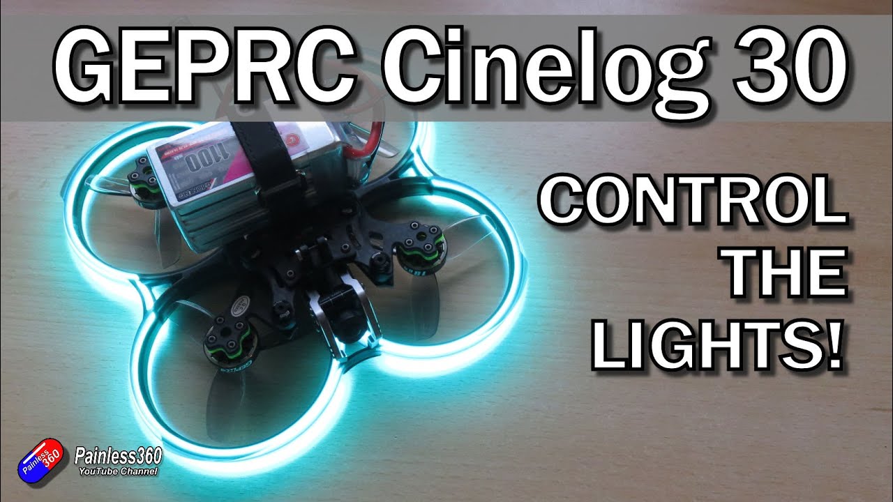 GepRC Cinebot30: How to switch on and off the LEDs via the radio - YouTube
