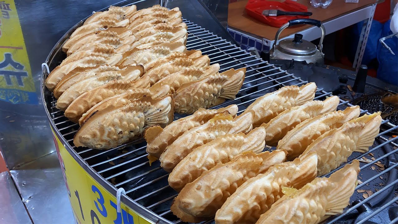 AMAZING! KOREAN POPULAR WINTER SNACK FISH-SHAPED BREAD - KOREAN STREET ...
