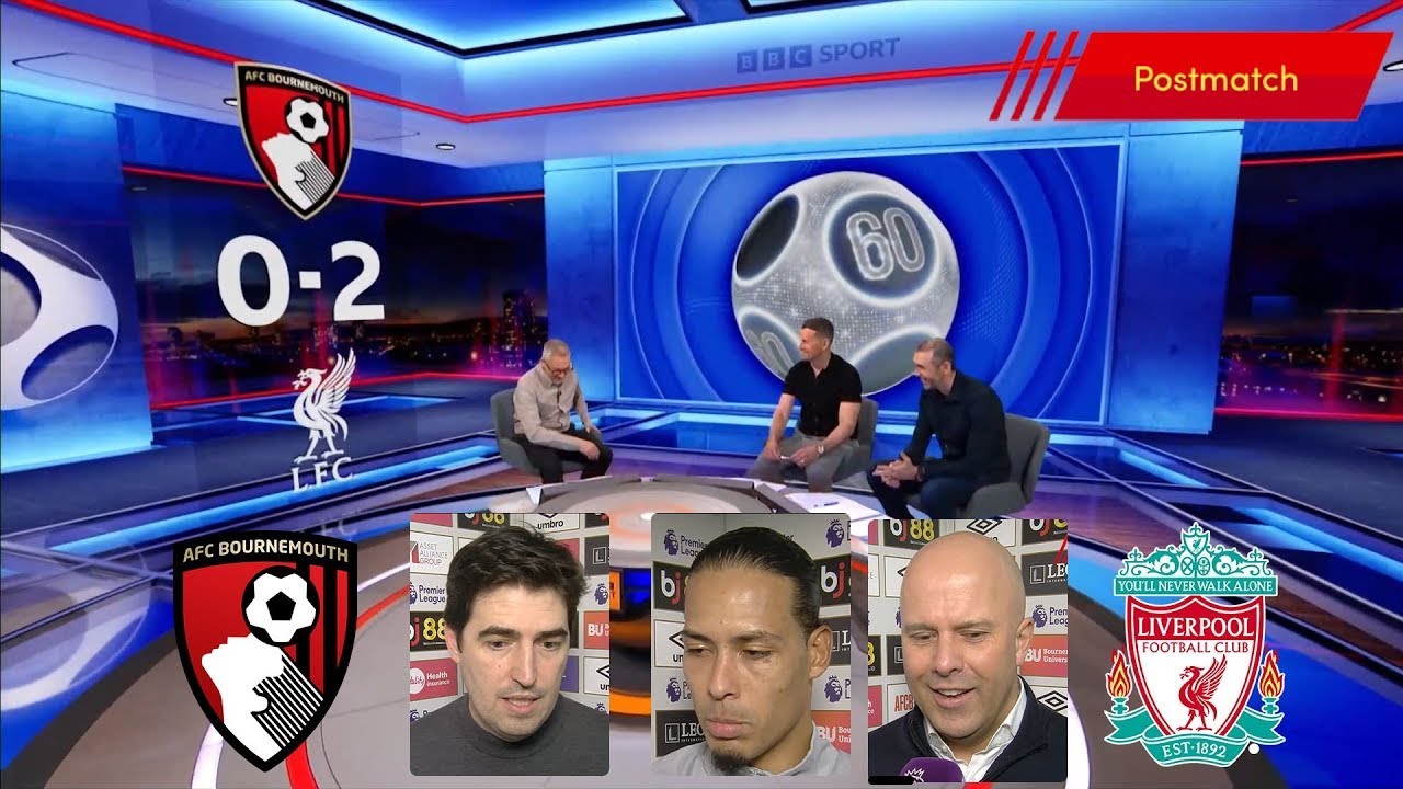 Bournemouth vs Liverpool 0-2 🔥 Arne Slot reacts to the win with Salah ...