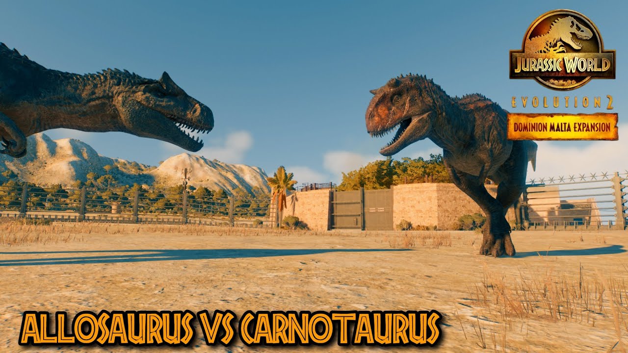 Allosaurus Vs Carnotaurus Dominion Malta Dlc Jurassic World