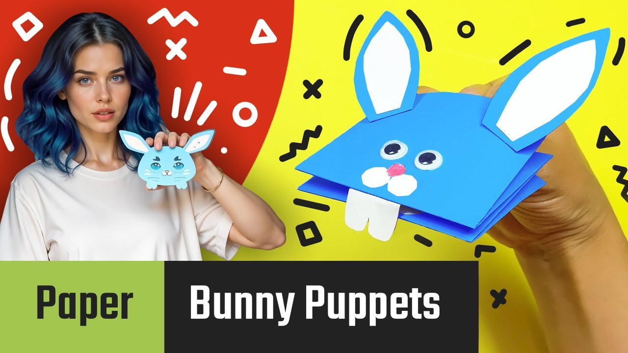 DIY Paper Bunny Puppets 🐰 | Fun Craft for Kids and Easter - YouTube