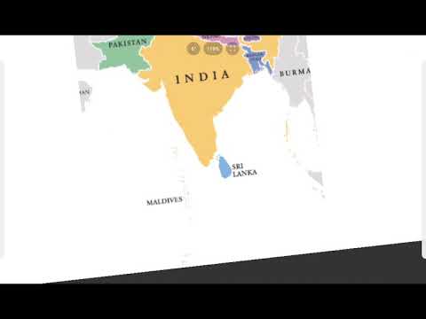 Flag Map Of The Indian Subcontinent Countries {Episode 19} - YouTube