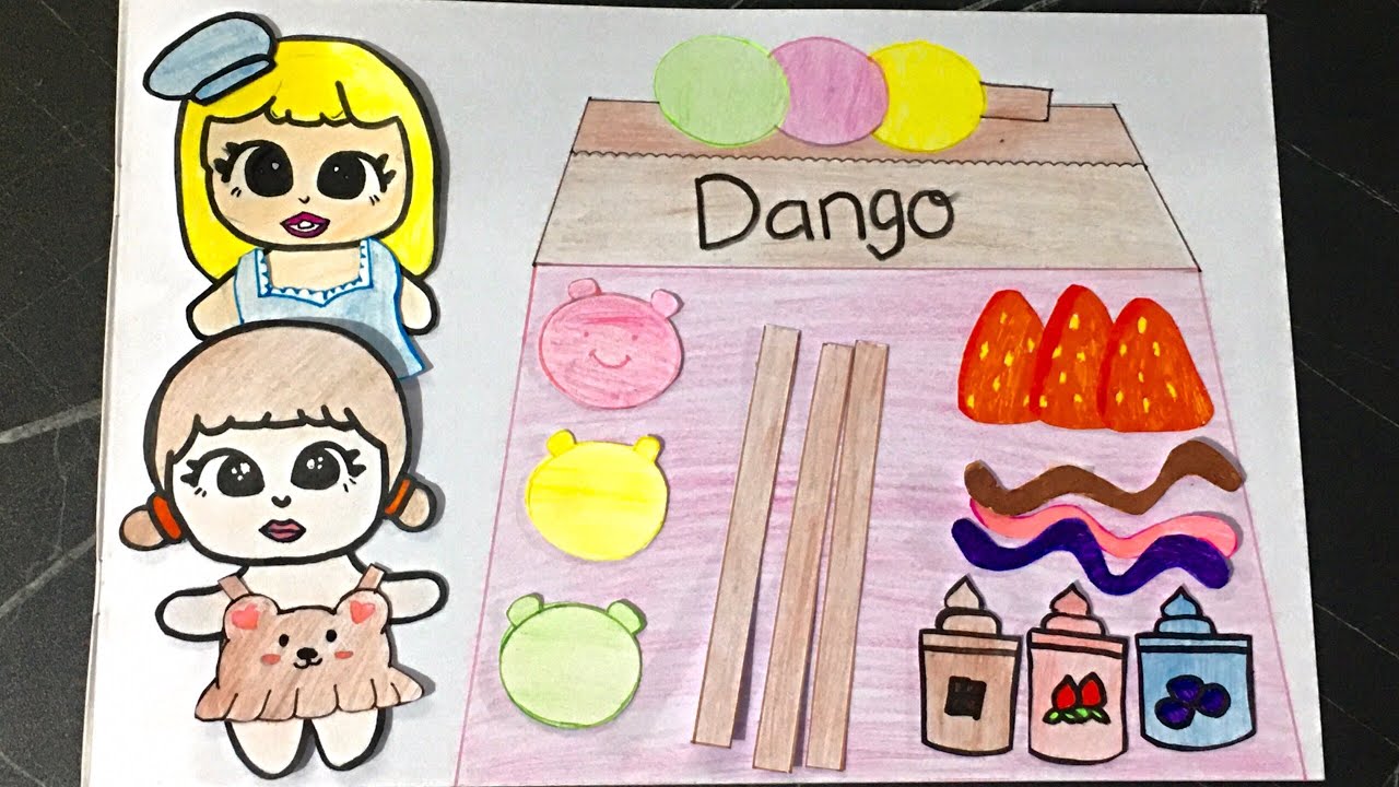 Paper diy | Berjualan Dango🍡 💗 - YouTube