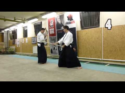 13 JO KATA PARTNER PRACTISE [TUTORIAL] advanced Aikido weapon technique ...