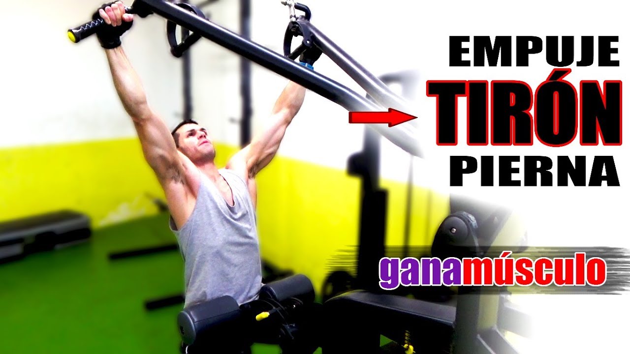RUTINA PUSH PULL LEGS 3 DÍAS | VOLUMEN MUSCULAR 💪 | Entrenamiento 2 ...