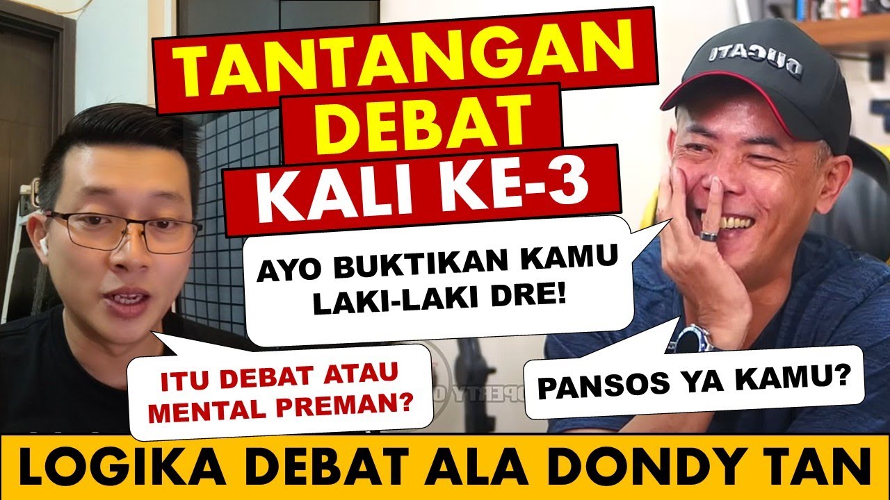 ⛔ Tantangan debat Dondy Tan... Lucu sih - YouTube