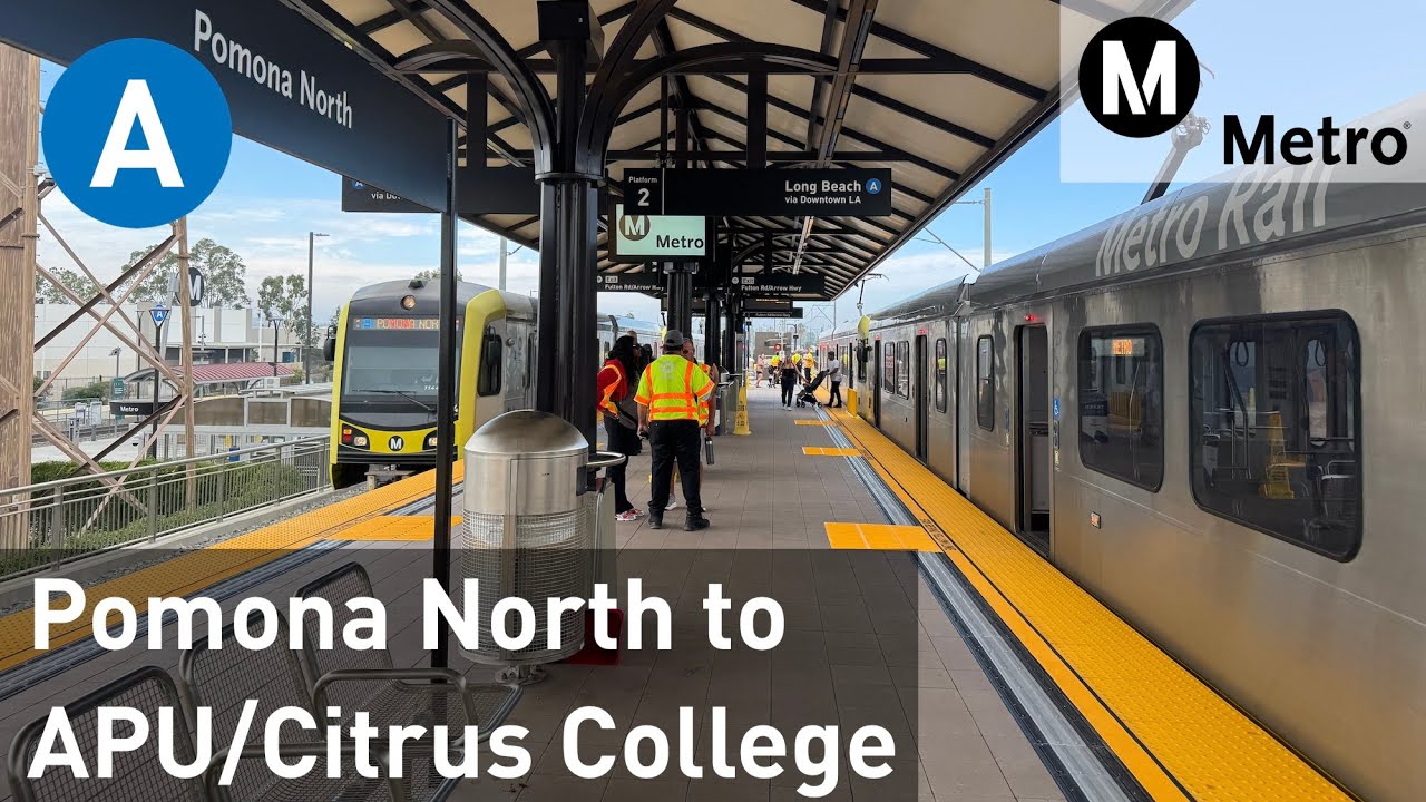 [4K] LA Metro A Line Extension Full Ride – Pomona to Azusa - YouTube