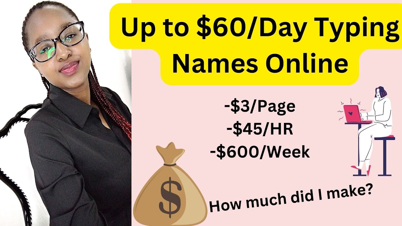 I Tried Earning $600 a Week Typing Names Online. - YouTube