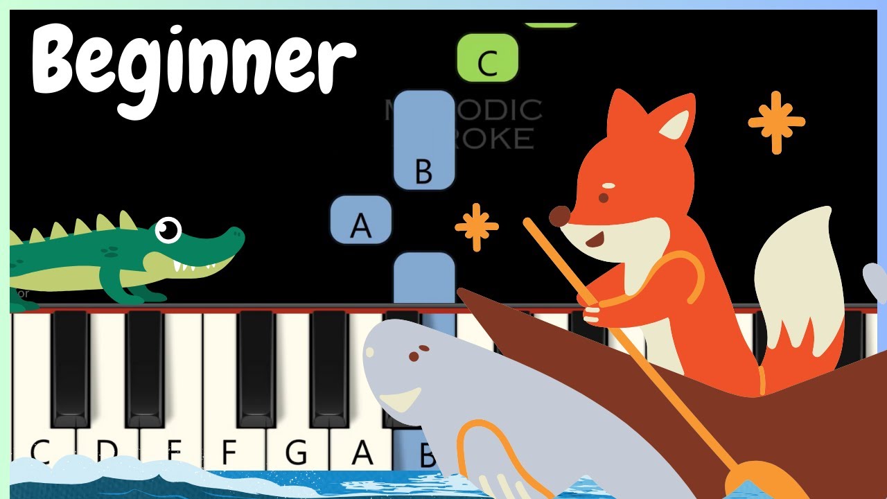 Row row row your boat | EASY BEGINNER PIANO TUTORIAL - YouTube