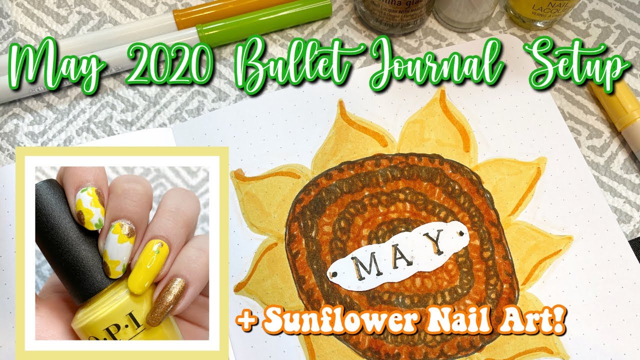 MAY 2020 BULLET JOURNAL SETUP + MATCHING NAIL ART - YouTube