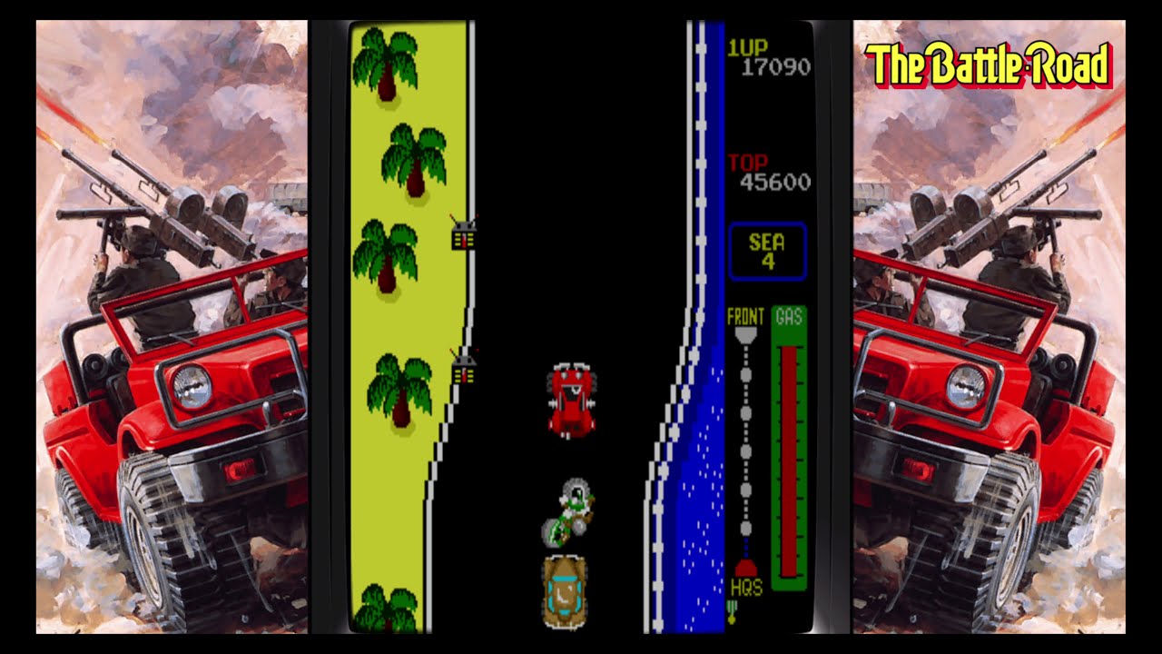 The Battle-Road (4K) Arcade M.A.M.E Gameplay - YouTube