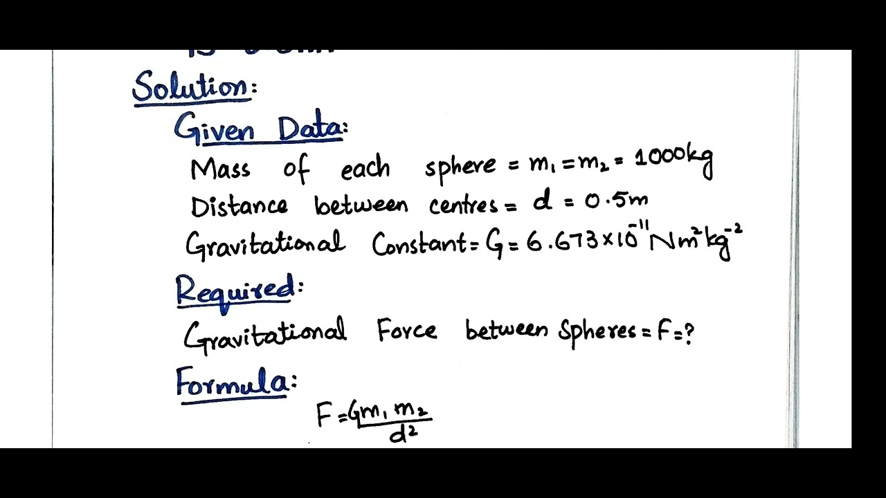 Physics 9 Numerical 5.1 || Ch 5 || Chapter 5 || Physics Class 9 ...