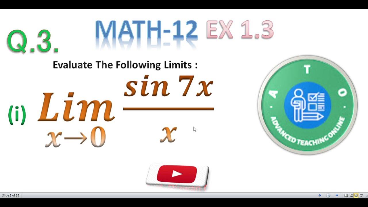 MATH 2ND YEAR EX#1.3 Q.3(i) EASY MATH BY RIZWAN CH - YouTube