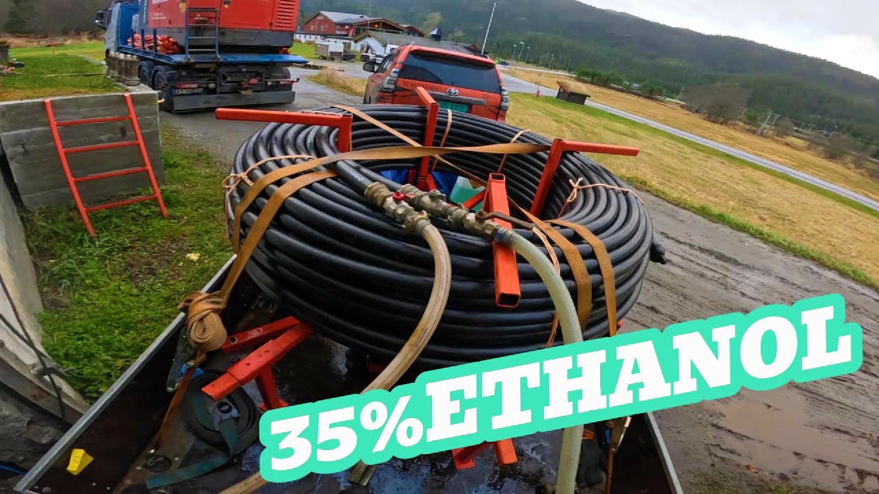 Filling a Geothermal Coil with Alcohol - YouTube