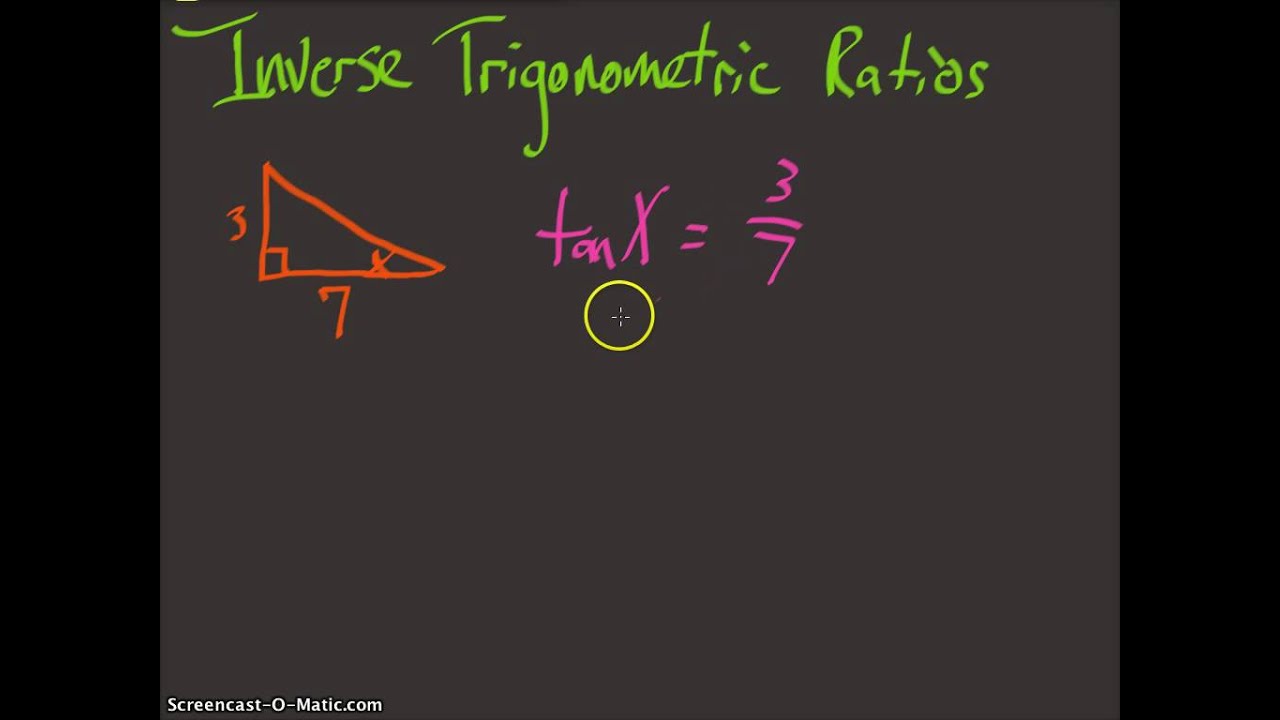 Inverse Trigonometric Ratios - YouTube
