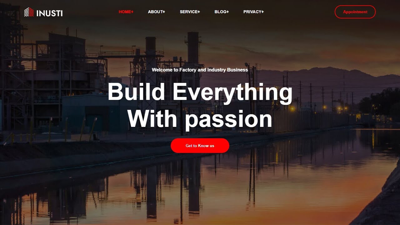 Make Construction Website template with animated text with source code ...