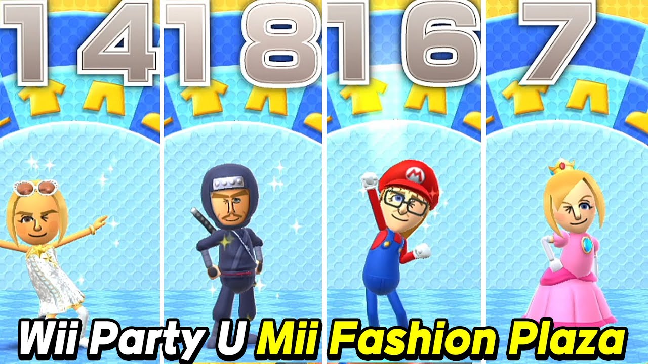 Wii Party U Mii Fashion Plaza gameplay Ian vs Merrick vs Irina vs Ilka ...