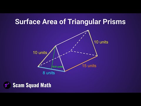 How to Find Surface Area of Triangular Prisms - YouTube