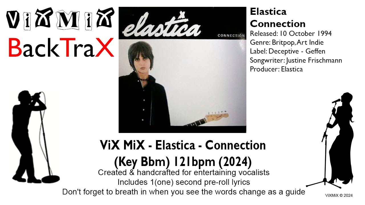 Elastica - Connection (Key Bbm) 121bpm (2024) Karaoke - YouTube
