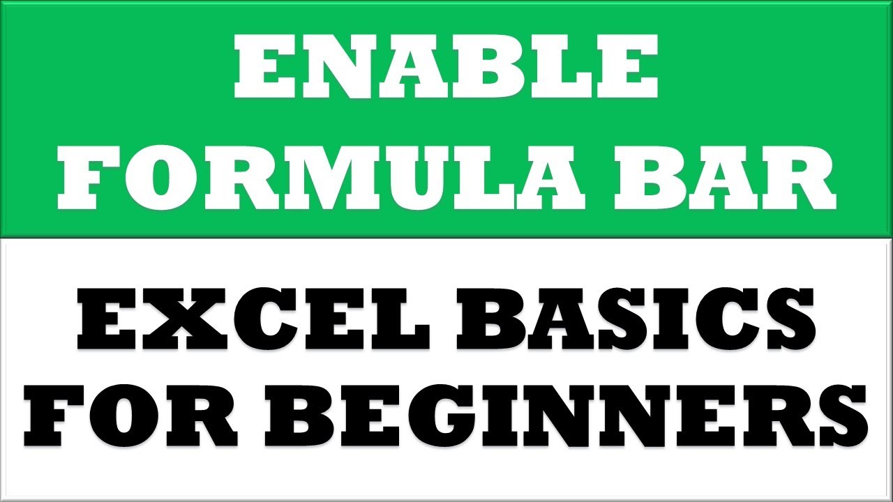 How To Enable Formula Bar In Excel Excel Basics YouTube how-to-enable-formula-bar-in-excel-excel-basics-youtube