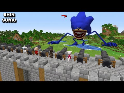 SURVIVING AGAINST SHIN SONIC in Minecraft 😱 | Coffin Meme Gameplay