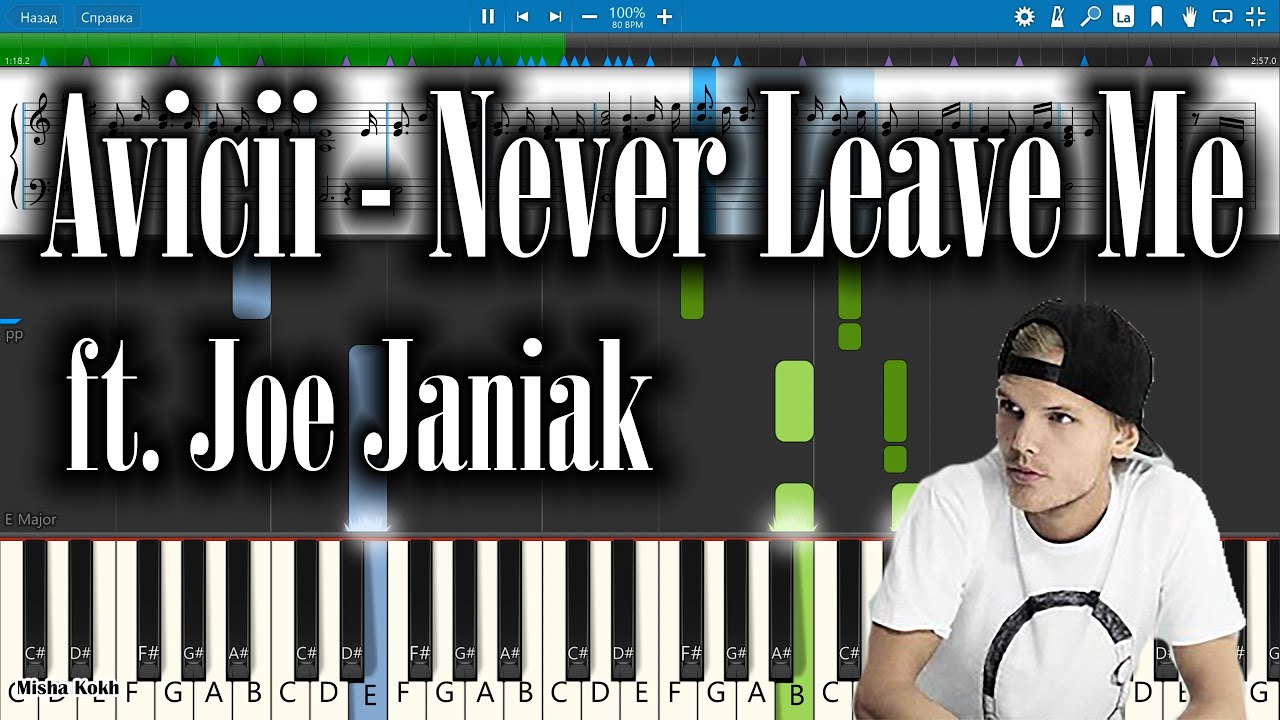 Avicii - Never Leave Me ft. Joe Janiak [Piano Tutorial | Sheets | MIDI ...